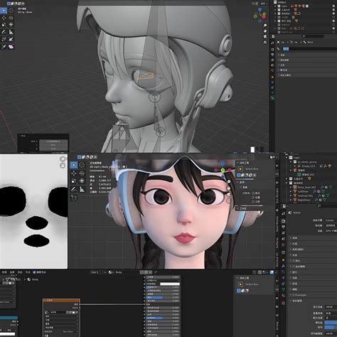 Blender教程高级进阶课程案例讲解角色人物建模骨骼绑定渲染高阶 虎窝淘