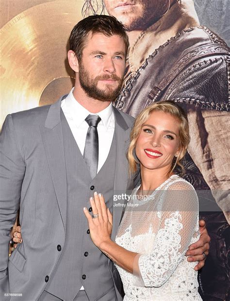 Actor Chris Hemsworth And Wife Actress Elsa Pataky Attend The News