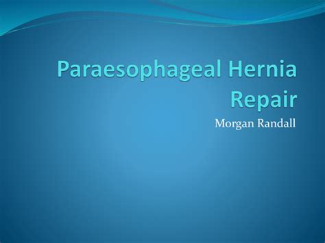 Paraesophageal Hernia Repair