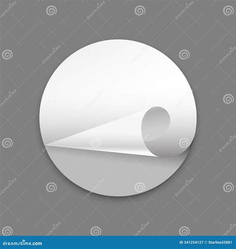 set of realistic circular sheet curl mockup design vector illustration