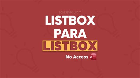 Listbox Para Listbox No Access