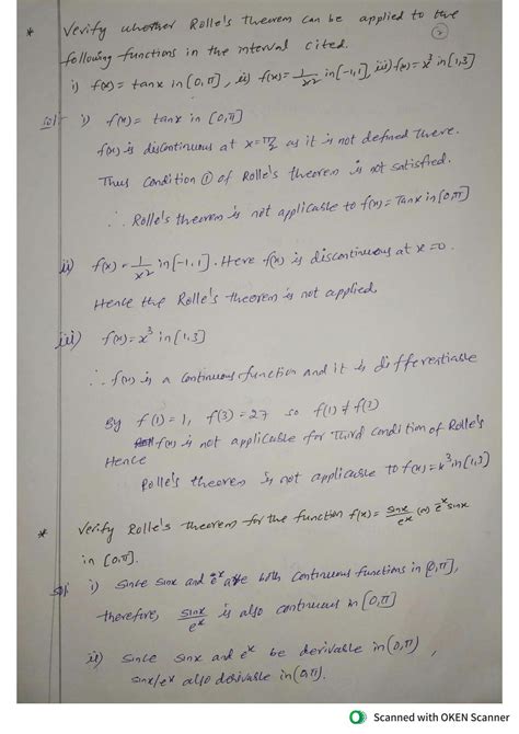 SOLUTION Calculus Mean Value Theorems Studypool