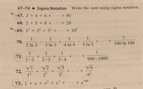 Solved Question 6774 Sigma Notation Write The Sum Using Sigma