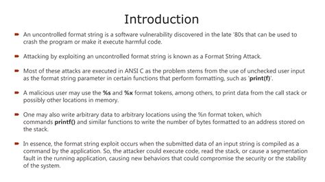 Format String Attack Pptx