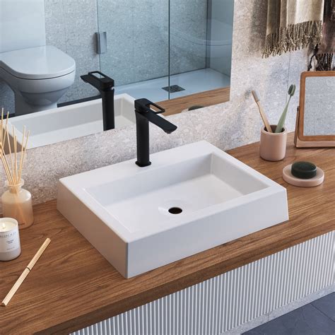 Cuba De Sobrepor Retangular Para Banheiro E Lavabo C005 Placaandponto