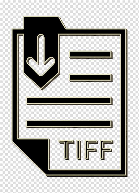 Document Icon File Icon Format Icon Tiff Icon Text Logo Line