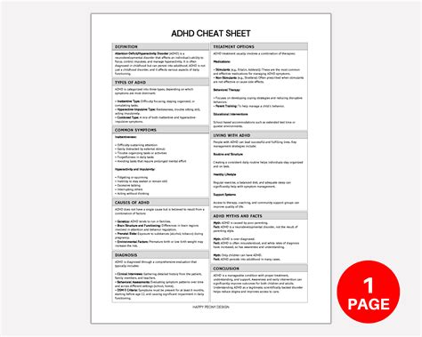 Adhd Cheat Sheet Attention Deficit Hyperactivity Disorder Therapy Adhd Therapy Adhd Tools