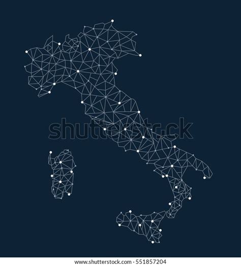 Map Italy Vector Illustration Stock Vector Royalty Free