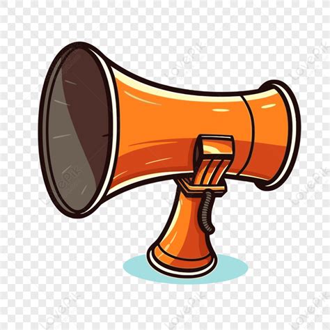 확성기 클립 아트 흰색 배경 만화와 오렌지 확성기 그림 벡터메가폰 Png 일러스트 무료 다운로드 Lovepik