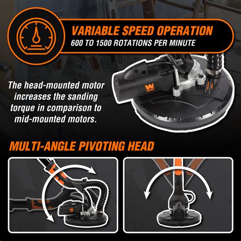 WEN Variable Speed Drywall Sander Amps In Pad OPM Max Speed Model Northern