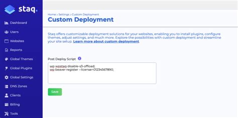 customizing deployment with cli commands managed wordpress hosting