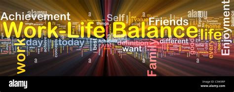 Background Concept Wordcloud Illustration Of Work Life Balance Glowing