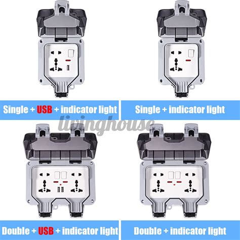 IP Waterproof Outdoor BOX Wall Socket A Dual Universal UK Switch Socket Shopee Philippines