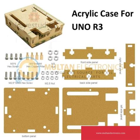 Arduino Uno Transparent Casing Case Box Multan Electronics
