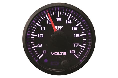 Raceworks 52mm Electronic Volt Gauge Kit 8 18v Ti Performance