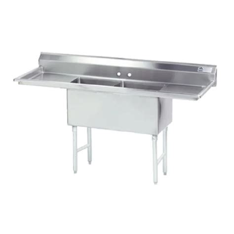 Advance Tabco Fs 2 2424 18rl 84 Inch Fabricated Sink 14 Gauge Stainless
