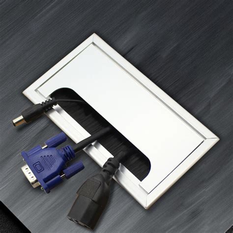 Passacavi Per Scrivania In Alluminio Rettangolare Per Casaufficio