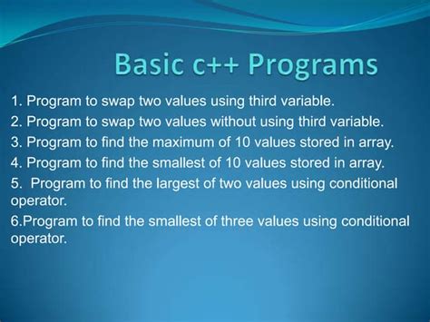 Basic C Programs Ppt