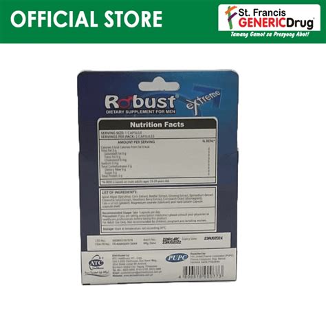 Robust® Extreme Dietary Supplement For Men Shopee Philippines