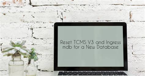 Reset Tcms V3 And Ingress Mdb For A New Database Fingertec Technical Blog