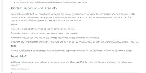 Solved • Implement An Overloaded Parameterized Constructor