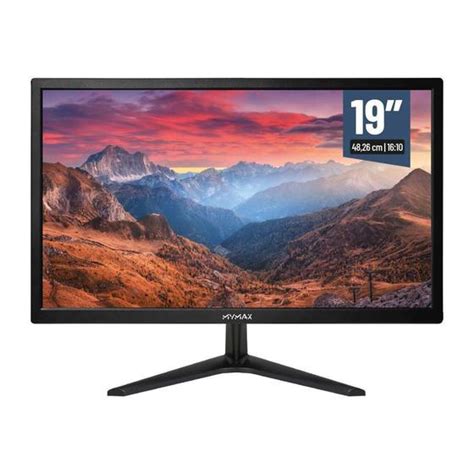 Monitor Mymax 19 Resolução 1440x900 Hd Led 60hz Hdmi Vga 36ms Preto