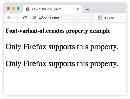 CSS Font Variant Alternates Property