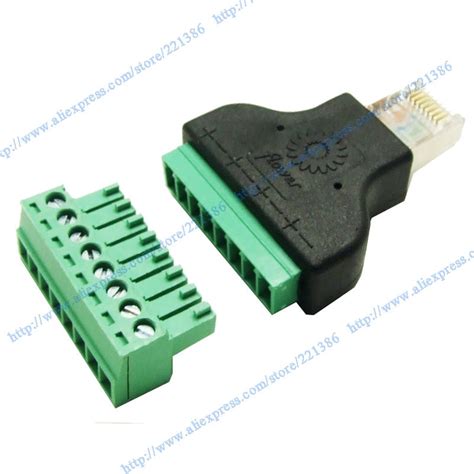 Rj45 Connector Rj45 Naar Screw Terminal Adapter Rj Vicedeal