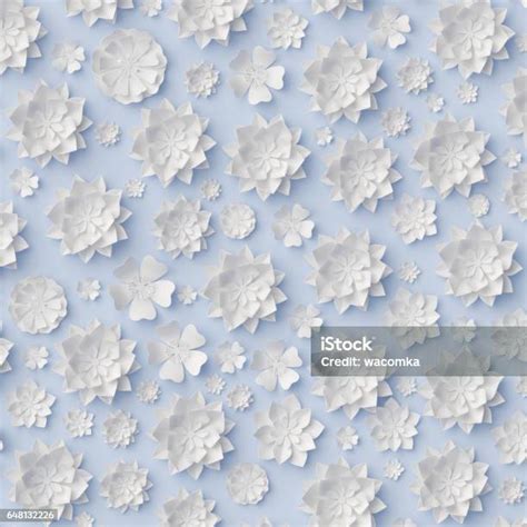 3d 렌더링 디지털 일러스트 레이 션 흰 종이 꽃 꽃 배경 신부 부케 웨딩 카드 발렌타인의 날 관상 주름을 달기 인사말 카드