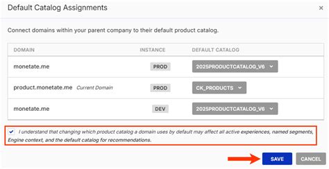 Assign A Default Product Catalog Dataset Monetate Kb