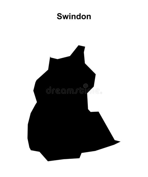 Swindon Outline Map Stock Vector Illustration Of Great 360364529