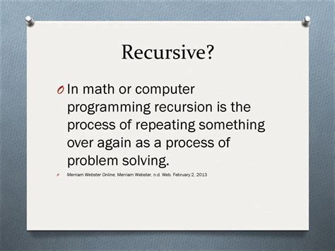 Recursive Discussions Ppt Download