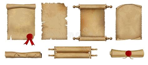 Paper Treasure Map Old Parchment Scroll Papyrus For Game Letter Or