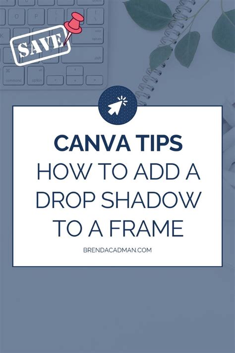 canva tip adding a drop shadow to a frame