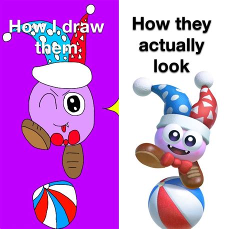 Kirby Characters How I Draw Them Vs How They Actually Look R Kirby