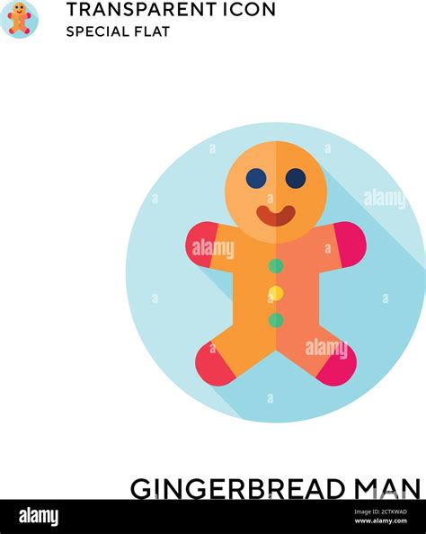 Gingerbread Man Vector Icon Flat Style Illustration Eps 10 Vector