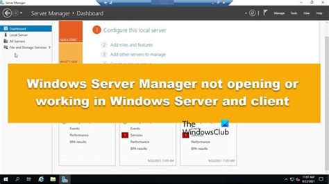 Windows Server Manager Not Opening Or Working Fix