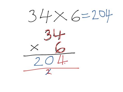 Short Multiplication Math Arithmetic Multiplication Showme