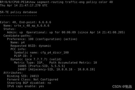 Sr Te Policy（思科） Pcep实验思科xrv Sr Policy Csdn博客