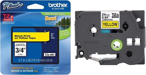 Buy Brother Genuine P Touch Tze Tape Standard Laminated P Touch Tape Black On