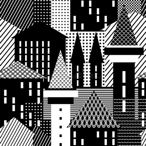 Seamless Op Art Pattern Geometric Texture Stock Vector Illustration