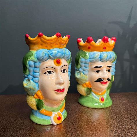 Sicilian Queen Moors Head Jar Brown And Ginger