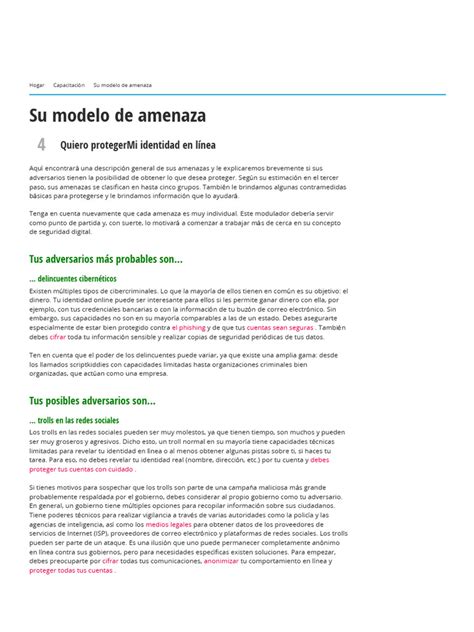 Tu Modelo De Amenaza Personal Helpdesk Seguridad Digital Para