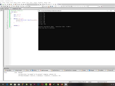 C Program To Display Multiplication Tables Images