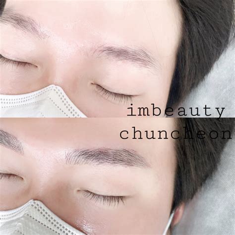 타투어때 남자 자연눈썹