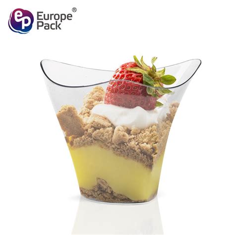 Oem Dessert One Time Use Cup 100ml Clear Ice Cream Container Plastic Pudding Cup Manufacturer