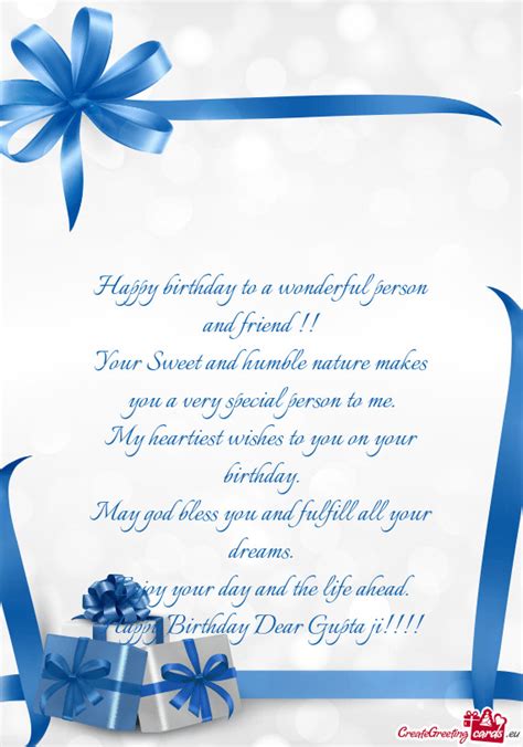 Happy Birthday Dear Gupta Ji Free Cards