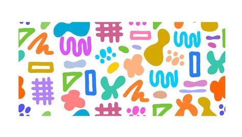 Premium Vector Colorful Abstract Organic Shape Print Seamless Pattern Illustration In Retro Style