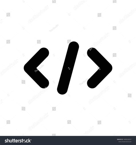 Coding Icon Symbol Vector Isolated On Stock Vector Royalty Free