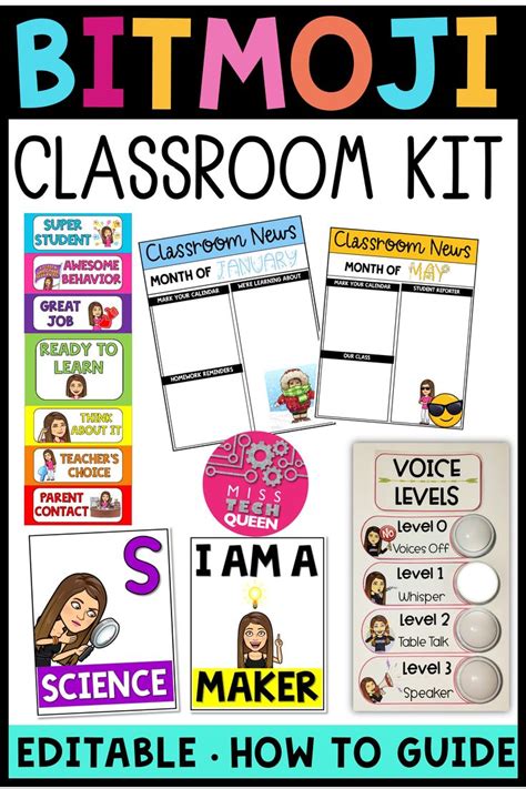 Editable Classroom Decor Bitmoji Bundle Resource Classroom Classroom Jobs Classroom